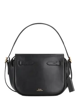 Polo Ralph Lauren Mini Leather Handbag With Removable Strap - Black