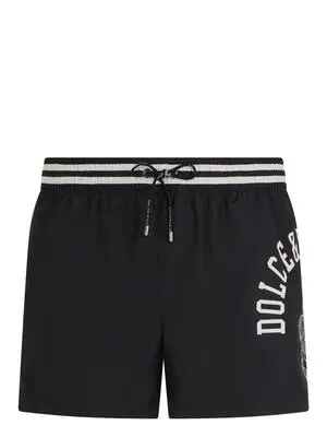 Dolce & Gabbana Printed Swim Shorts - Black