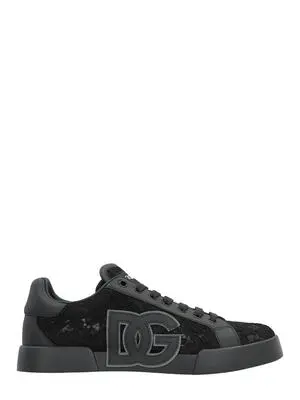 DOLCE & GABBANA DOLCE & GABBANA Taormina Lace Low-Top Sneakers