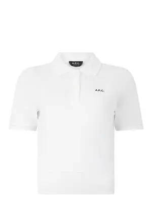 A.p.c. Organic Cotton Short-sleeve Polo Shirt - White