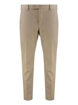 PT TORINO Pt01 Pantaloni Torino Slim Fit Silk-Cotton Chino Trousers With Welt Pockets