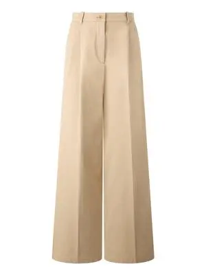 A.P.C. A.P.C. High-Waist Wide Leg Cotton Trousers