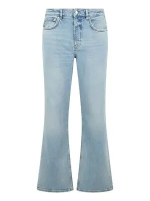 REPRESENT Cotton Flared Bell-bottom Jeans - Light Blue