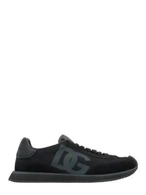 Dolce & Gabbana Dg Cushion Suede Low-top Sneakers - Black