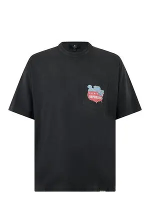 REPRESENT Logo Comfortable Cotton T-shirt - Black
