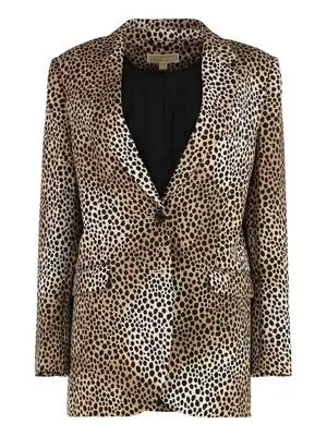 Michael Kors Leopard Print Single-breasted Blazer - Multicolor