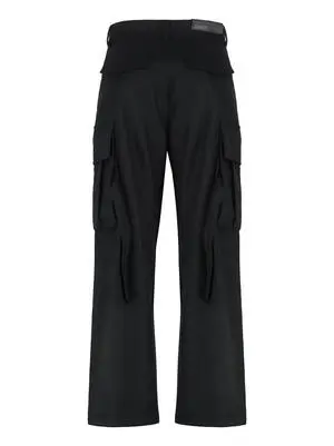 DARKPARK Wool Cargo Pants With Flap Pockets - Black