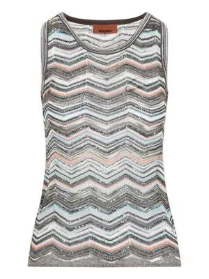 MISSONI Missoni Textured Viscose Mesh Tank Top