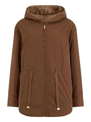 Max Mara Padded Hooded Jacket With Drawstring Pockets - Brown