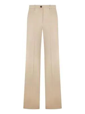NINE:INTHE:MORNING Linen-cotton Blend Straight-leg Trousers - Beige