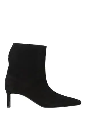KHAITE KHAITE Suede Ankle Boots With Square Toe And Engraved Back