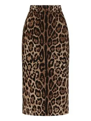 DOLCE & GABBANA Dolce & Gabbana Leopard Print High-Waisted Mini Skirt