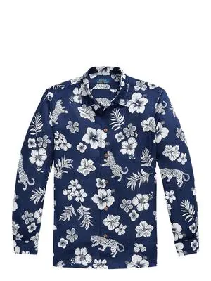 Ralph Lauren Classic Linen Button-up Shirt For - Navy