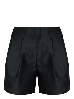 Kenzo Tailored Virgin Wool And Silk Shorts - Black