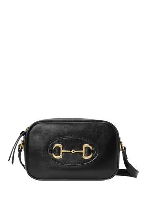 Gucci Horsebit 1955 Small Shoulder Crossbody Handbag - Black