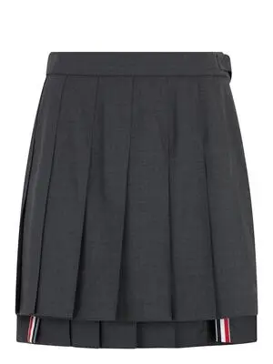 THOM BROWNE Thom Browne Asymmetrical Pleated Mini Skirt