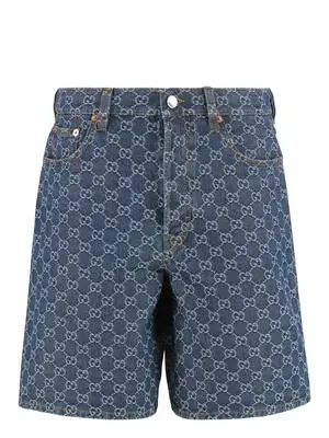 GUCCI GUCCI Jacquard Logo Mini Shorts