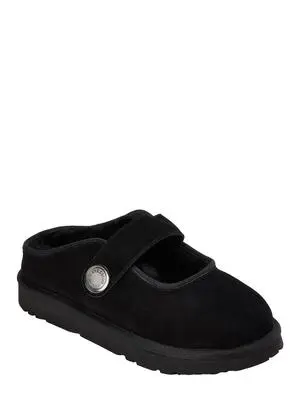 DEARFOAMS Dearfoams Fireside Coin Mary Jane Slipper Black