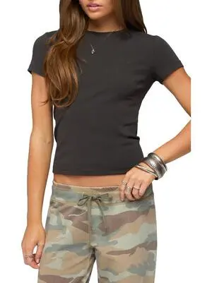 EDIKTED Embellished Wing Graphic T-shirt - Dark-gray