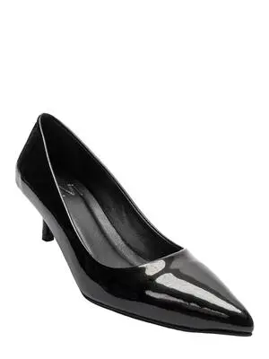 FOREVER & ALWAYS SHOES Jalen Leather Stiletto Pumps - Black Patent
