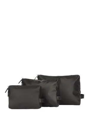 CALPAK 3-piece Water-resistant Zip Pouch Set - Black