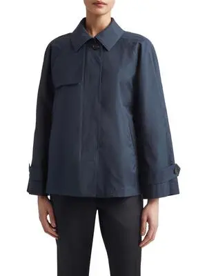 Max Mara Tiglio Crop Raincoat - Ultramarine