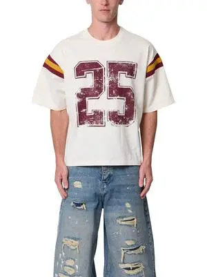 Mnml Varsity Graphic Tee - White/red