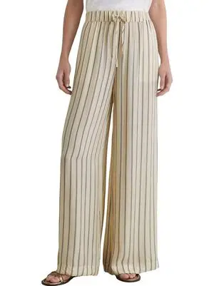 REISS Reiss Minnie Wide Leg Stripe Pants