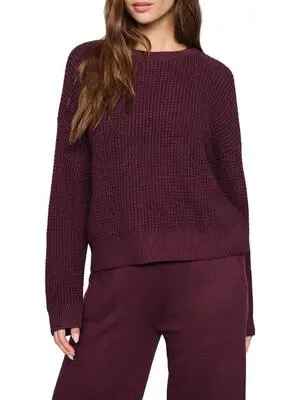 Eberjey Recy Crewneck Sweater - Wildberry