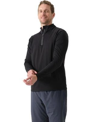FIELDSHEER Everyday 1/4 Zip Top - Black