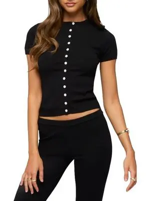 EDIKTED EDIKTED Vanessa Button-Up Knit Top