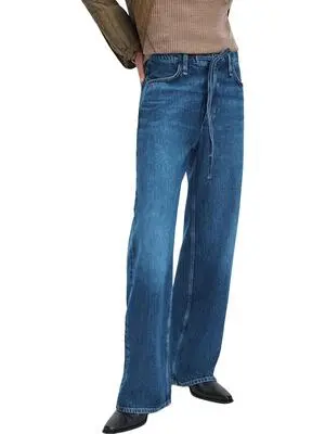 Rag & Bone Phoebe Drawstring Wide-Leg Jeans Floyd