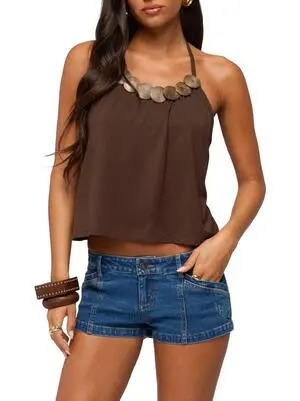EDIKTED Edikted Gale Disc Halter Top