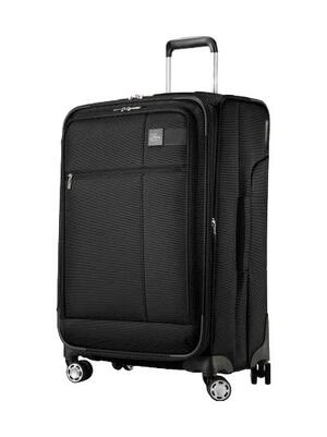 SKYWAY Sigma 7.0 Softside Expandable 24" Medium Checked Spinner Luggage - Black