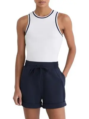 REISS Phoebe Drawcord-toggle Waist Shorts - Navy