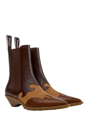 Camper Anita Pointed Toe Chelsea Boot - Medium Brown