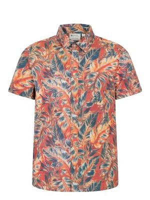Mountain Warehouse Tropical Leaves Short-sleeved Shirt - Bright Orange