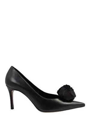 MADISON MAISON X Roberto Festa Linia Flower Leather High Heel Pumps - Black
