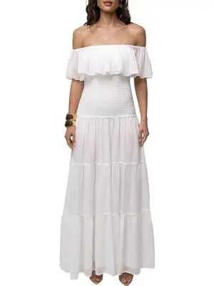 JLUXLABEL Seaside Drift Maxi Dress - Ivory