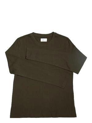 THE SIMPLE FOLK Long Sleeve Organic Cotton Top - Olive