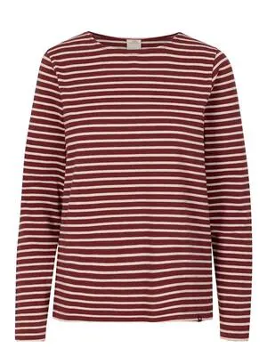 TRESPASS Trespass Yarn Dyed Stripe Long Sleeve Shirt Dark Cherry