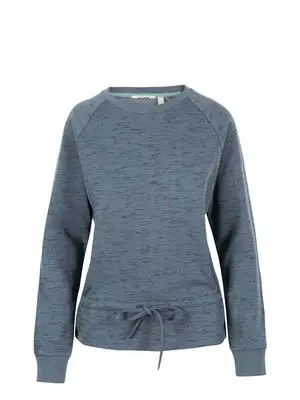 TRESPASS Gretta Marl Round Neck Sweatshirt With Drawcord Waist - Pewter