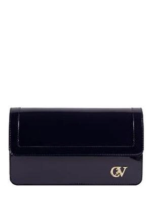 CAVALINHO Iconic 648 Patent Leather Clutch Shoulder Bag - Navy