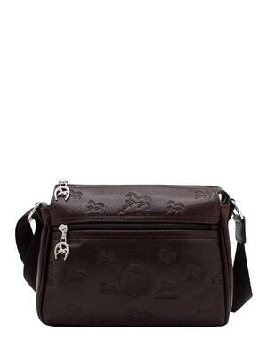 CAVALINHO Embossed Leather Crossbody Bag - Brown