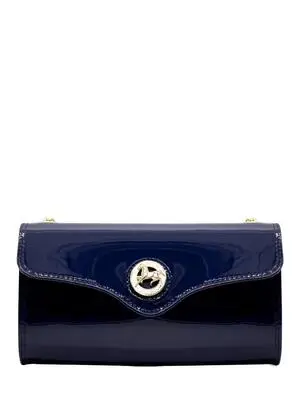 CAVALINHO Patent Leather Clutch Shoulder Bag - Navy