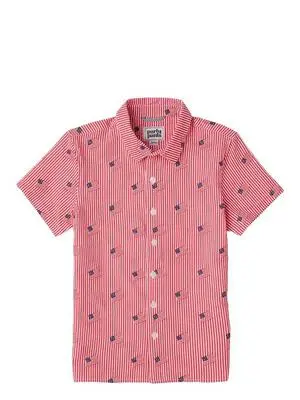 PARTY PANTS Old Glory Weekender Seersucker Shirt - Red