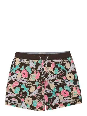 PARTY PANTS Fiesta & Siesta 5-inch Swim Trunks - Brown