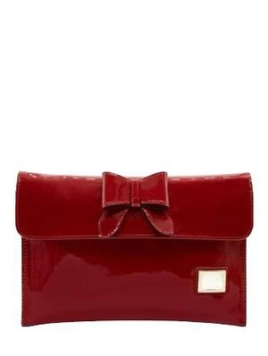 CAVALINHO Patent Leather Bow Detail Clutch Bag - Red