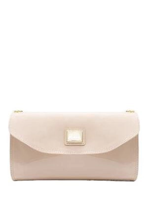 CAVALINHO Patent Leather Clutch Shoulder Bag - Beige