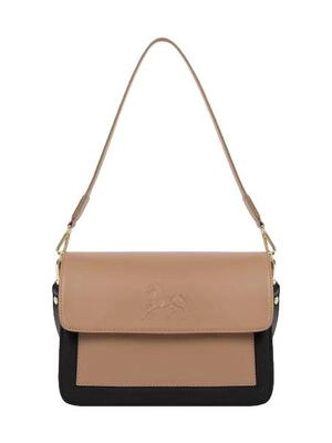 CAVALINHO Embossed Horse Shoulder Bag - Sand/black